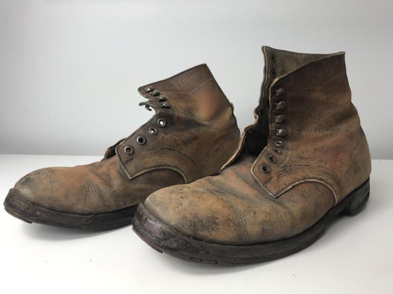Chase Militaria | WW2 GERMAN EARLY WAR LEATHER ANKLE BOOTS