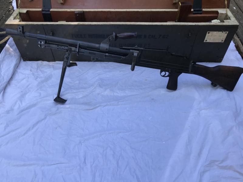 Chase Militaria | ITALIAN BREDA BREN .30-06 LIGHT MACHINE GUN IN CHEST ...
