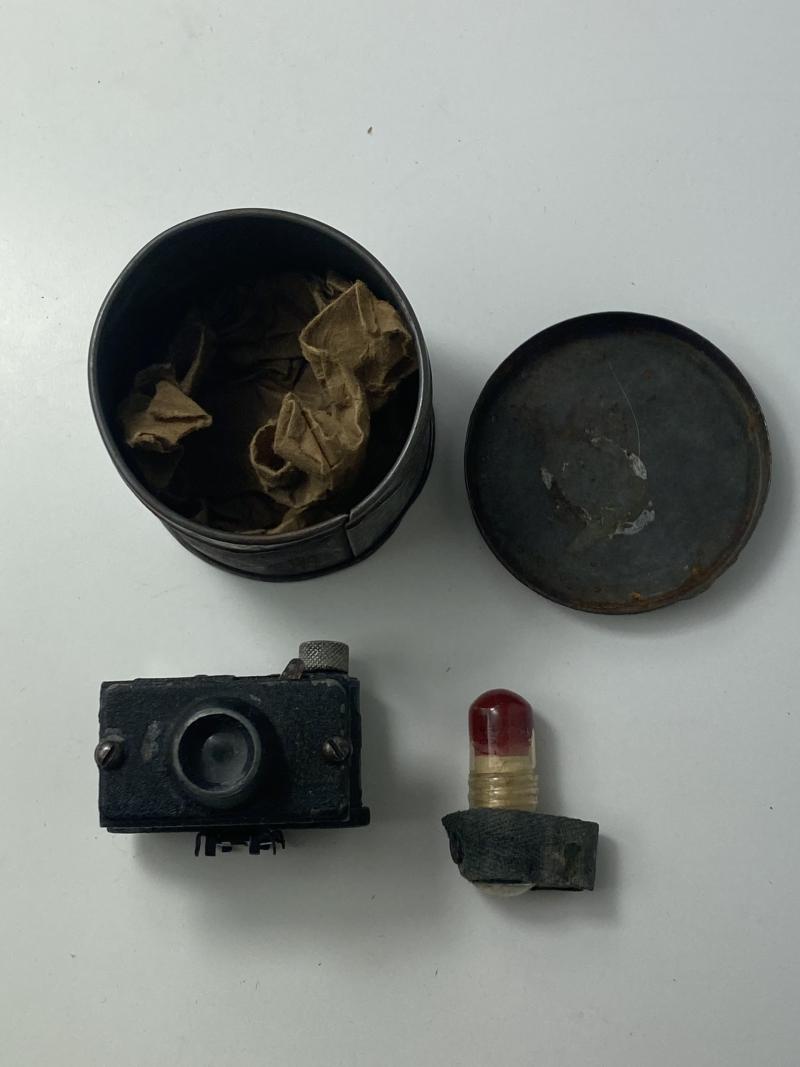 Chase Militaria | WW2 SOE MERLIN CAMERA AND CAPSULE IN TIN