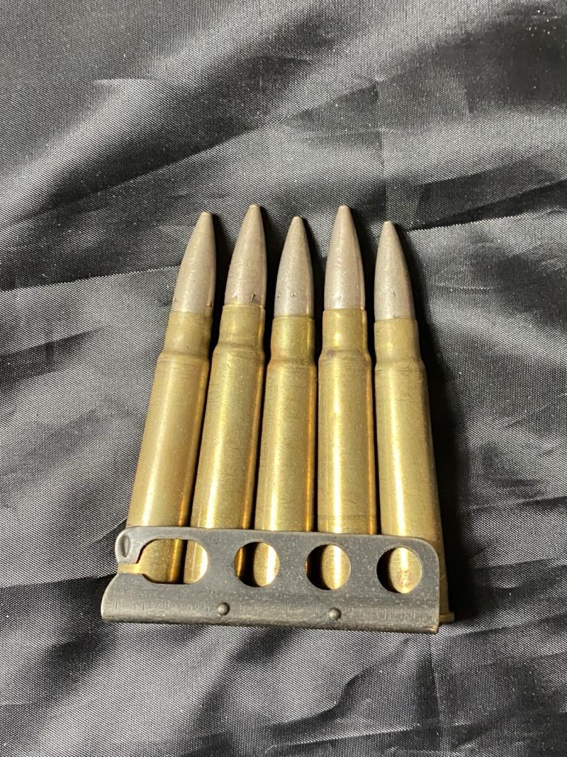 Chase Militaria | CLIP OF 5 X .303 ROUNDS (INERT)
