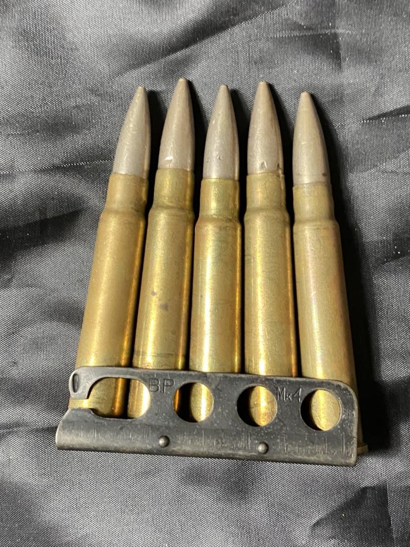 Chase Militaria | CLIP OF 5 X .303 ROUNDS (INERT)