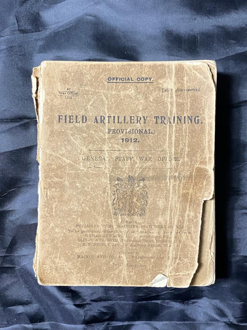 Chase Militaria | WW1 FIELD ARTILLERY TRAINING MANUAL