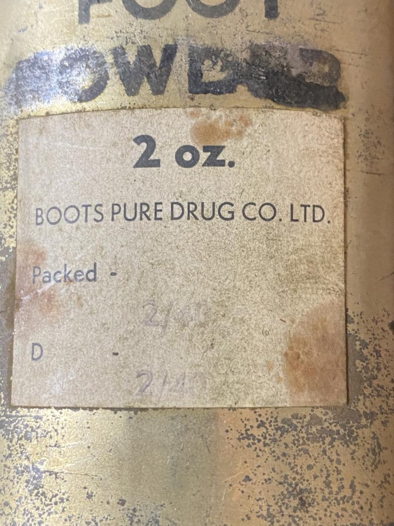 Chase Militaria | WW2 BRITISH 2OZ FOOT POWDER