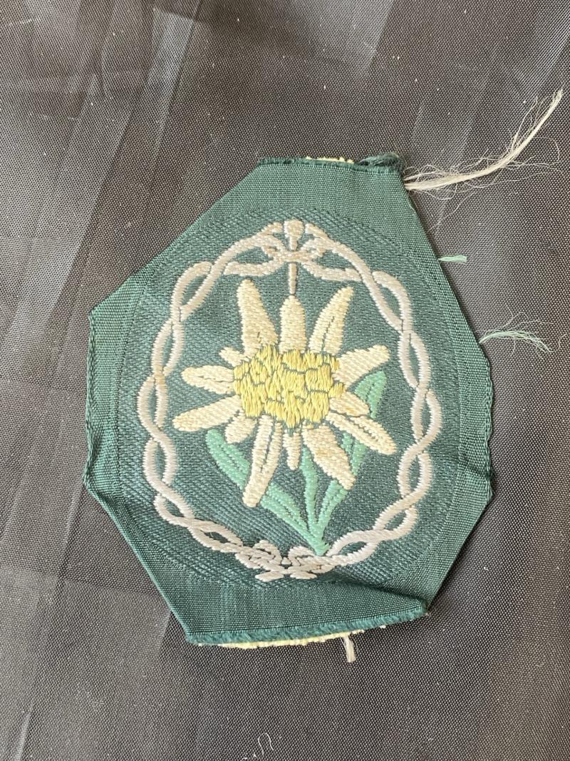 Chase Militaria | WW2 GERMAN HEER GEBIRGSJAGER EDELWEISS SLEEVE PATCH