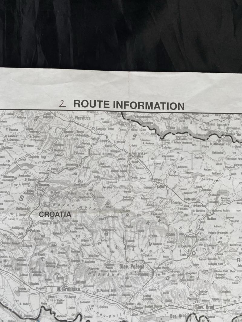 Chase Militaria | BRITISH MILITARY BOSNIA AND HERZEGOVINA ROUTE MAP