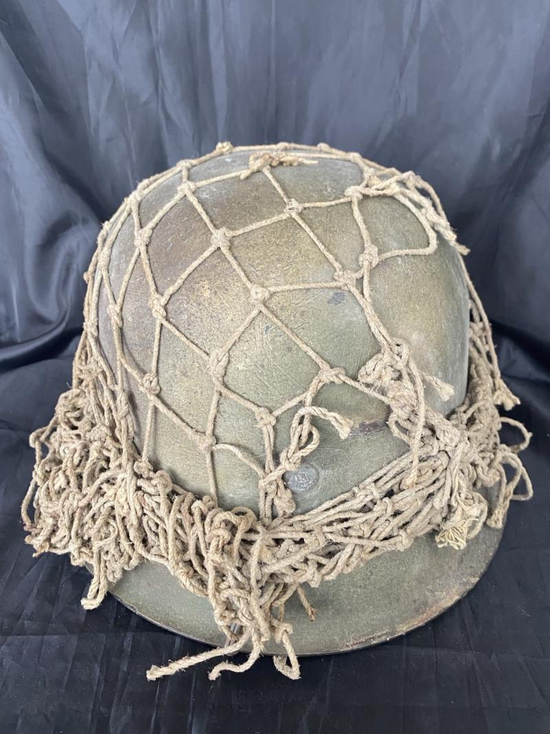 Chase Militaria | WW2 GERMAN M42 CAMO HELMET WITH NETTING