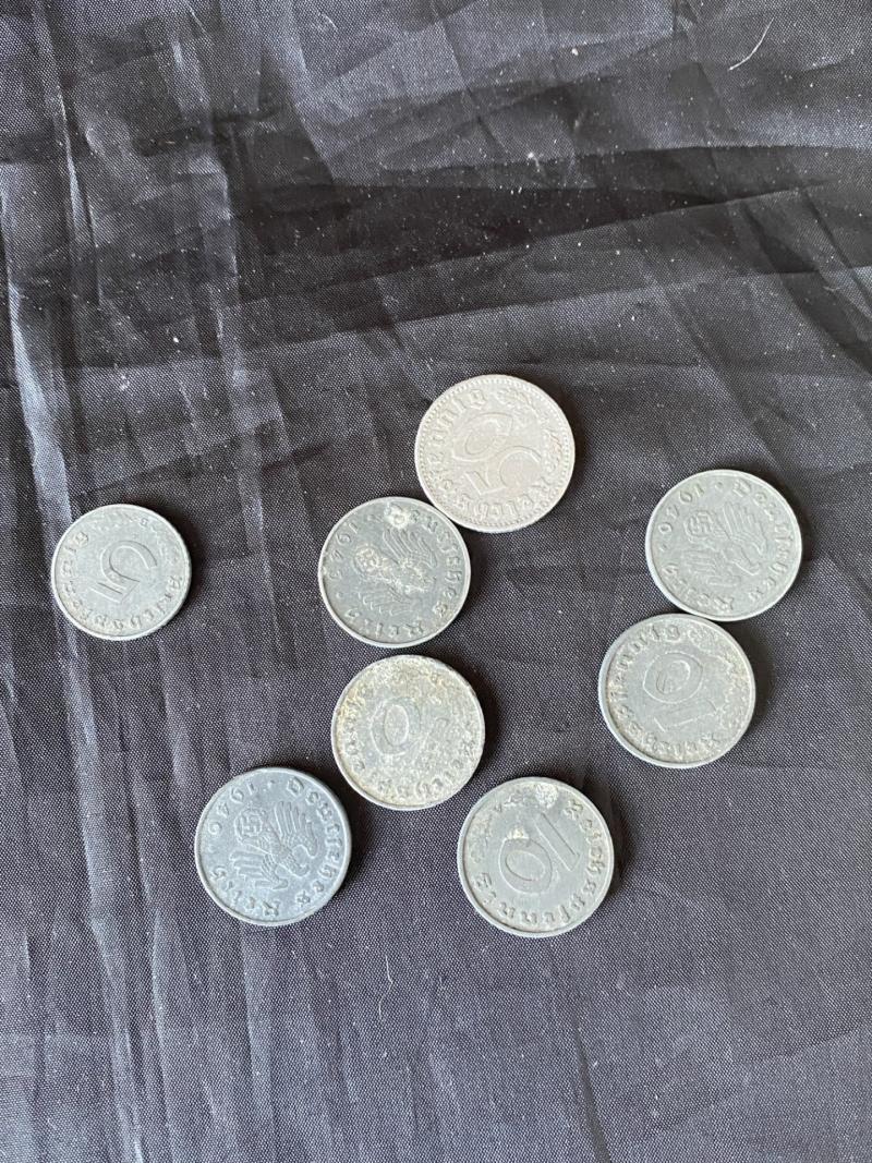 Chase Militaria | 8 X WW2 GERMAN COINS