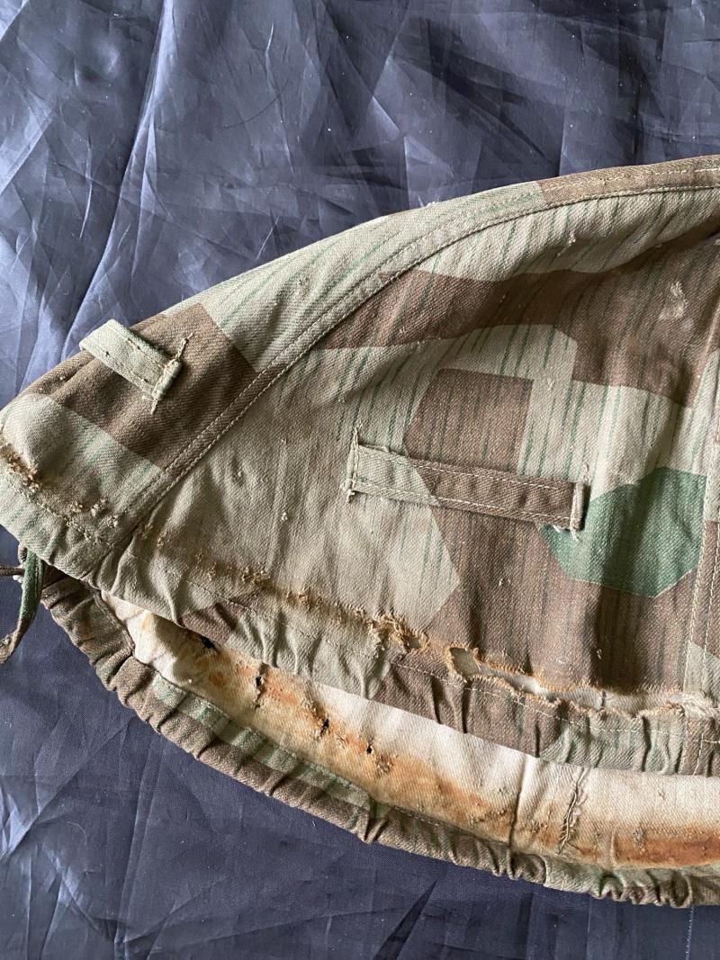 Chase Militaria | RARE WW2 GERMAN SPLINTER PATTERN HELMET COVER