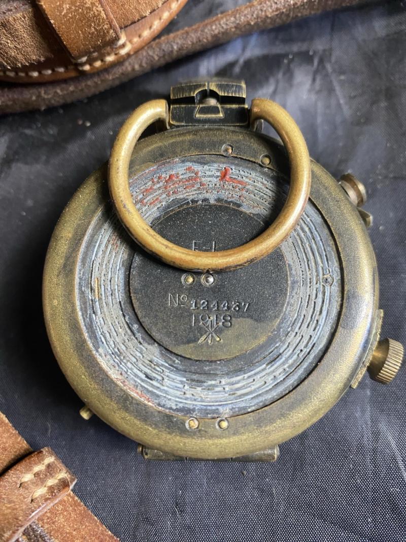 Chase Militaria | WW1 BRITISH OFFICER'S ISSUED COMPASS IN POUCH