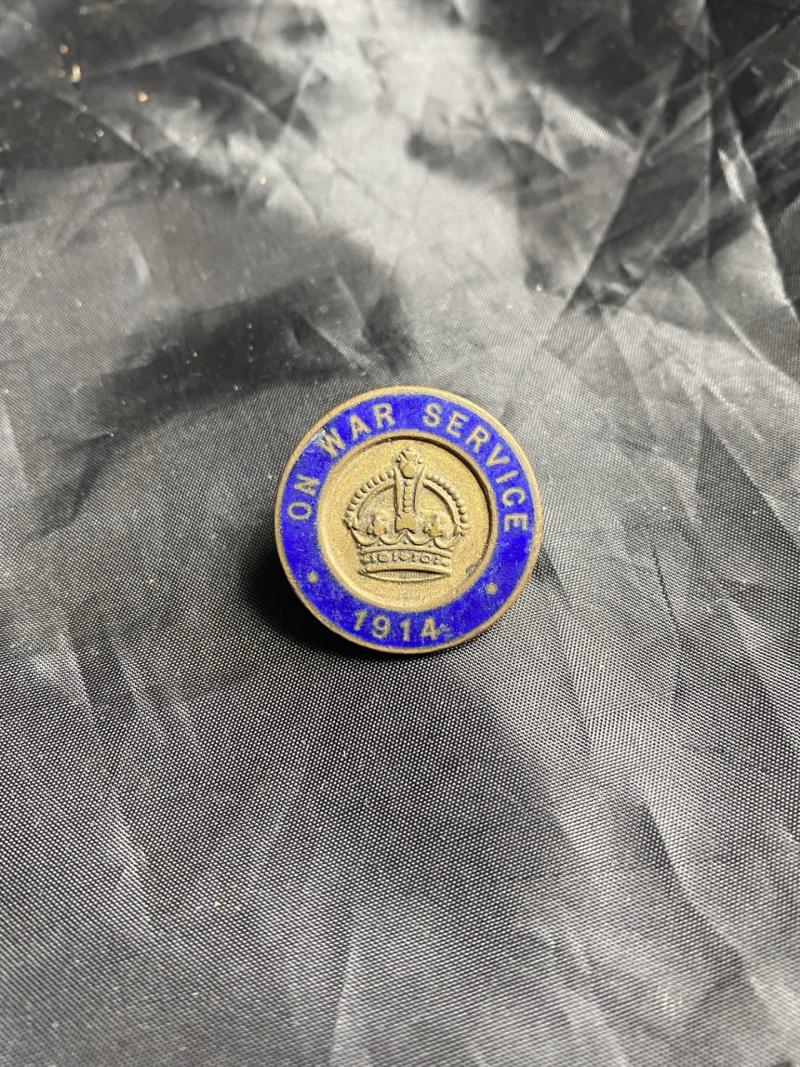Chase Militaria | WW1 1914 ON WAR SERVICE BADGE