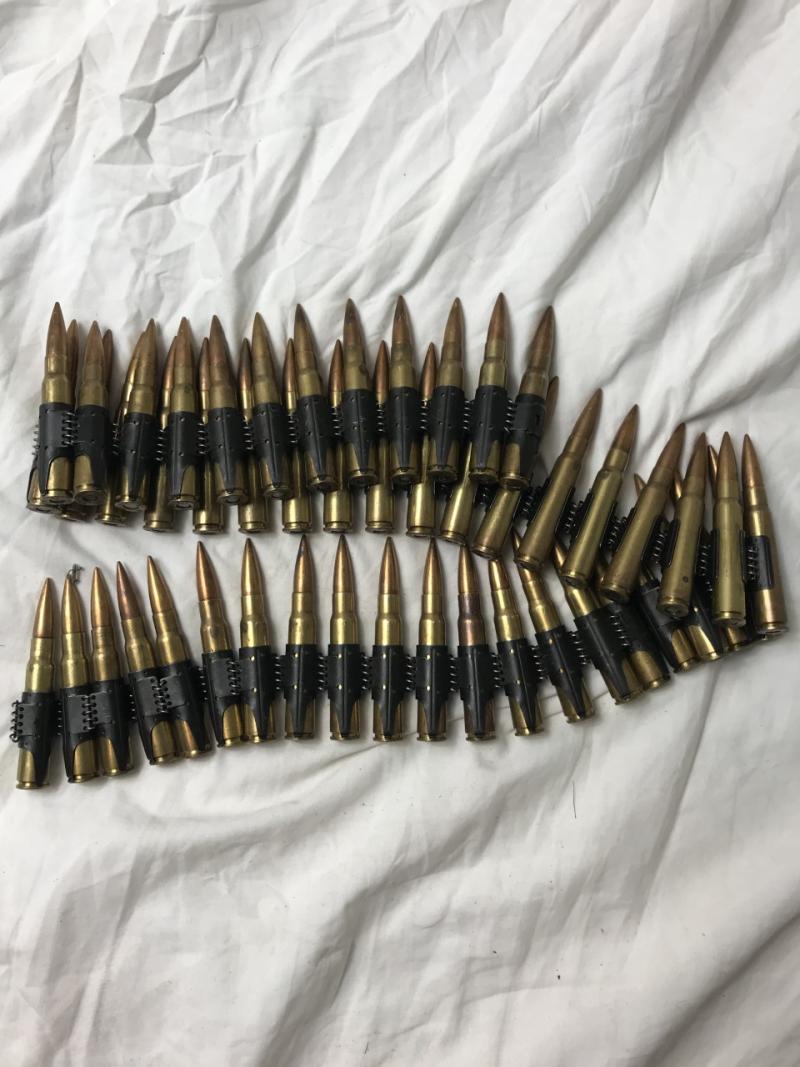 Chase Militaria | 50 x 1944 DATED GERMAN 7.92 UNSTRUCK ROUNDS ON BELT ...