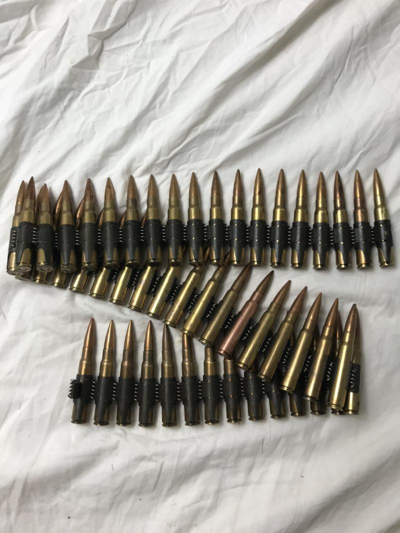 Chase Militaria | 50 x WW2 DATED GERMAN 7.92 UNSTRUCK ROUNDS ON BELT ...
