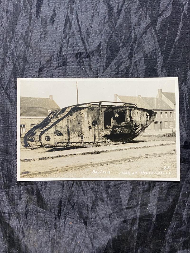 Chase Militaria | BRITISH TANK AT POELCAPELLE POSTCARD
