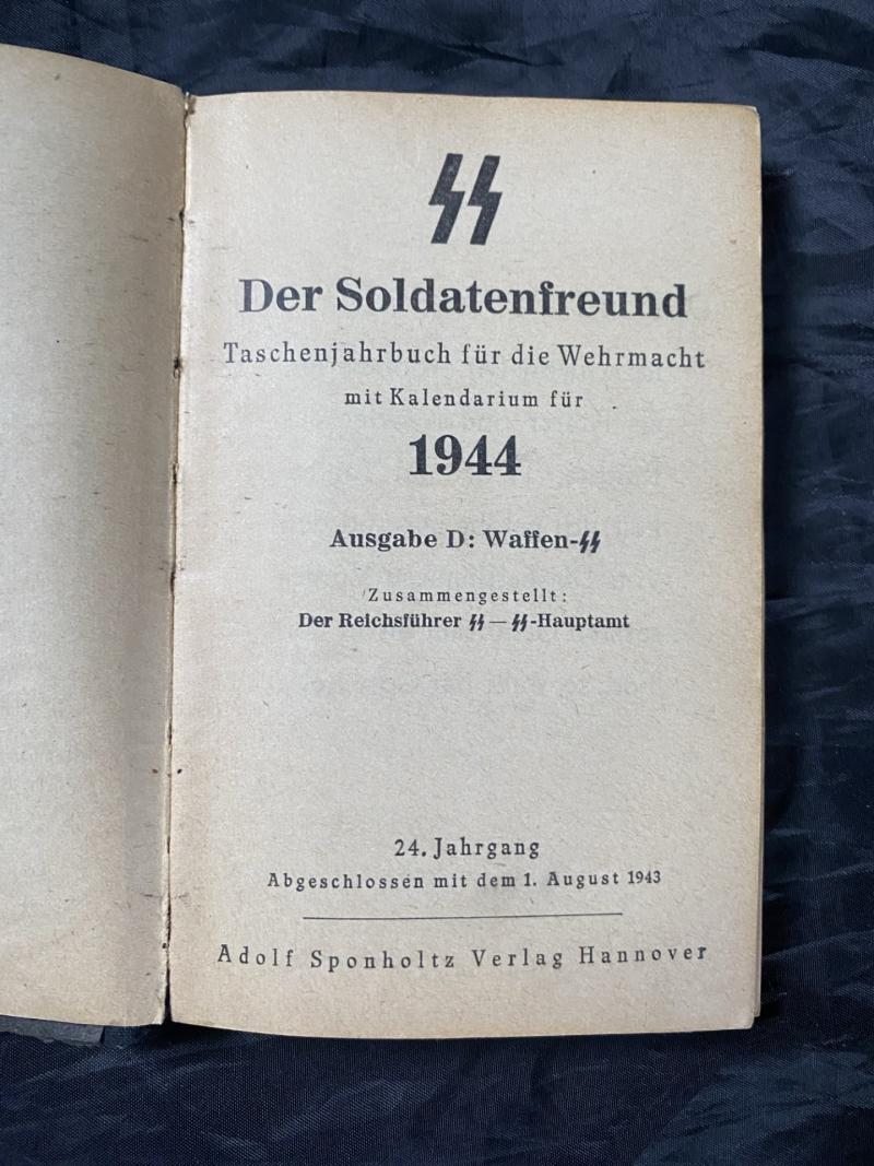 Chase Militaria | WW2 GERMAN SS DIARY/ POCKET YEAR BOOK