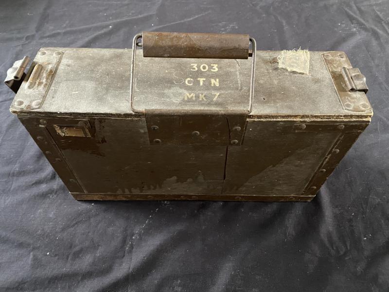 Chase Militaria | WW2 BRITISH .303 WOODEN AMMO BOX