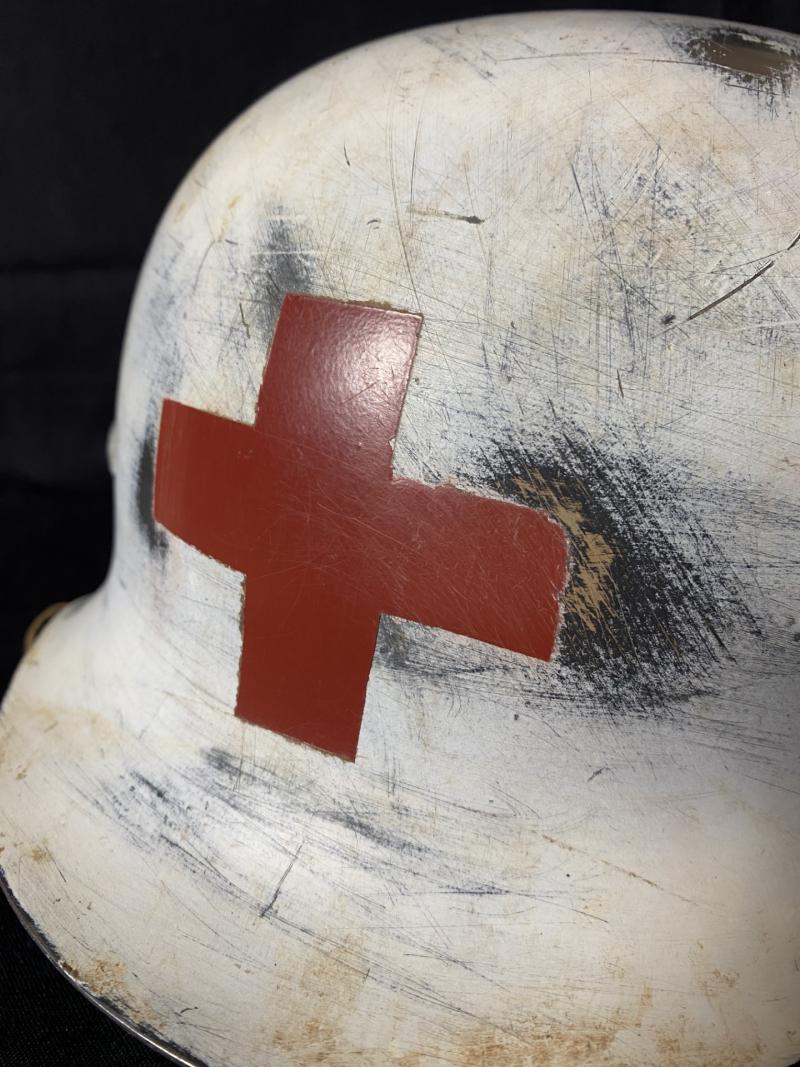 Chase Militaria | REPRODUCTION WW2 GERMAN SNOW CAM MEDICS M42 HELMET