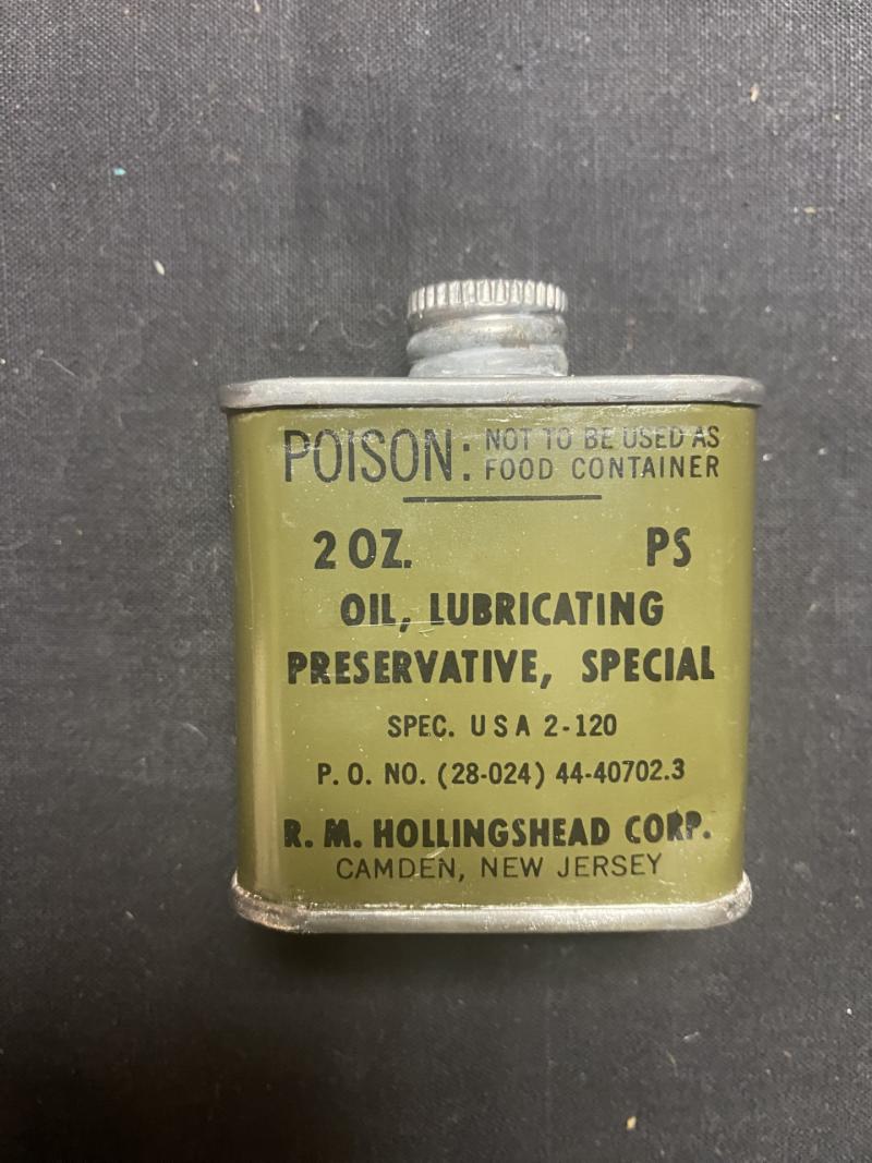 Chase Militaria | WW2 U.S. POISON 2OZ OIL LUBRICATING PRESERVATIVE