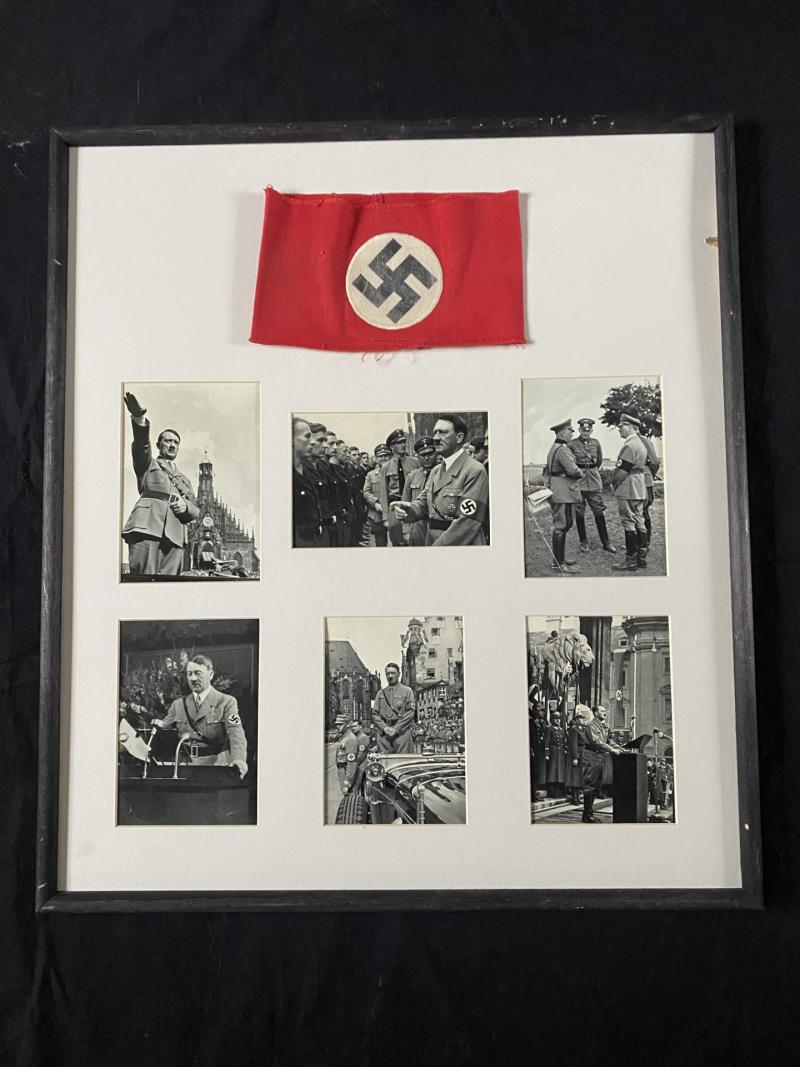 Chase Militaria | FRAME OF 6 PICTURES OF ADOLF HITLER AND A ...