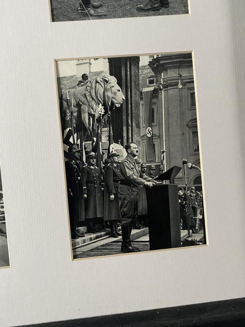 Chase Militaria | FRAME OF 6 PICTURES OF ADOLF HITLER AND A ...