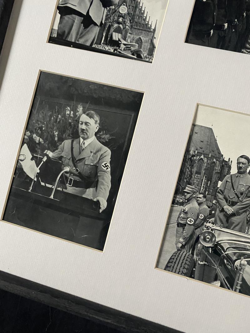Chase Militaria | FRAME OF 6 PICTURES OF ADOLF HITLER AND A ...