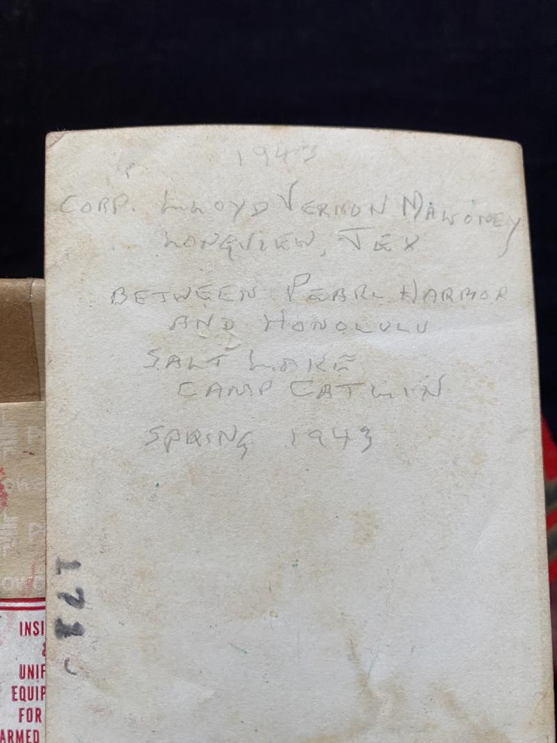 Chase Militaria | WW2 U.S. USMC PERSONAL EFFECTS FOR A L.V. MALONEY