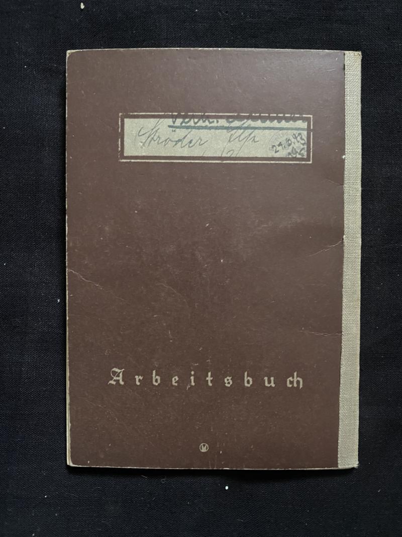 Chase Militaria | WW2 GERMAN ARBEITSBUCH