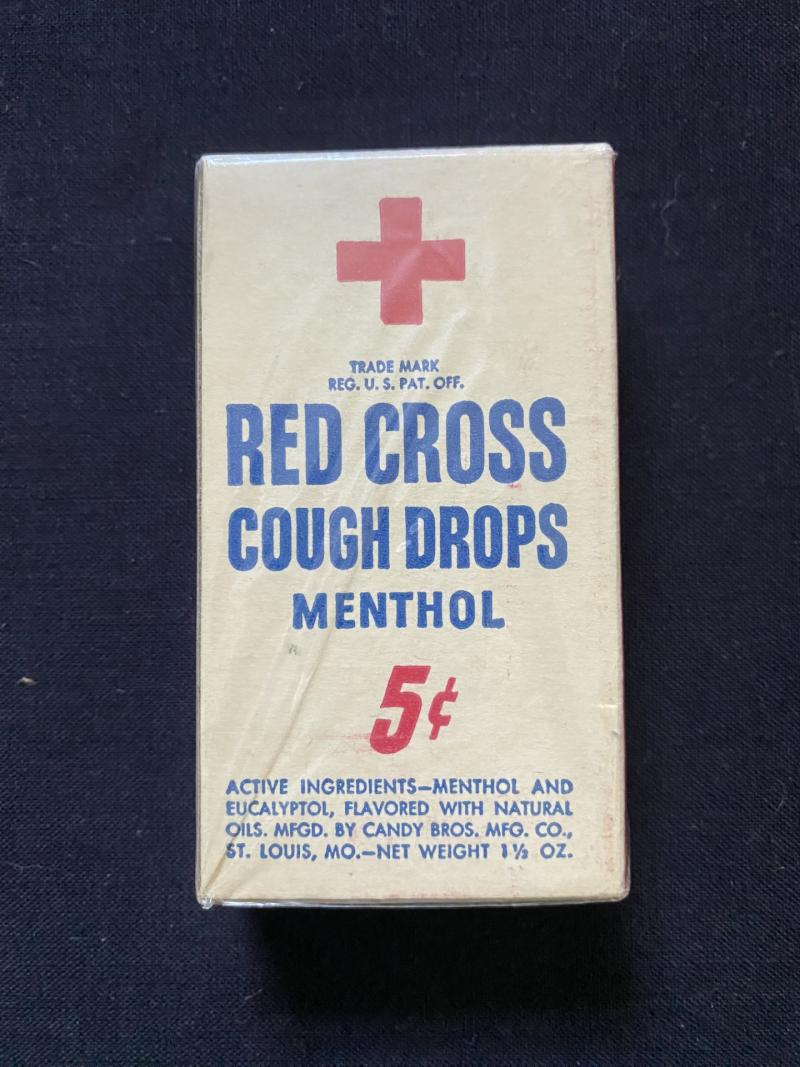 Chase Militaria | WW2 U.S. RED COUGH DROPS MENTHOL (UN-OPENED)