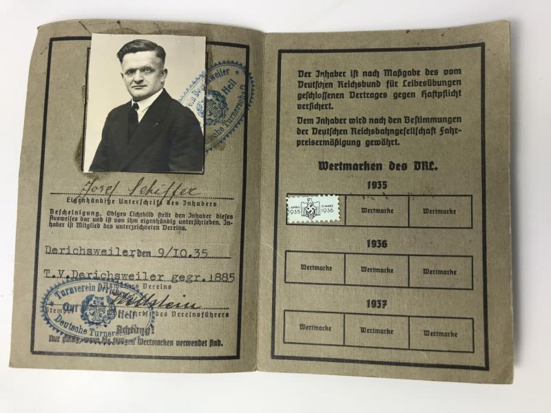 Chase Militaria | WW2 GERMAN PHYSICAL EXERCISE CARD